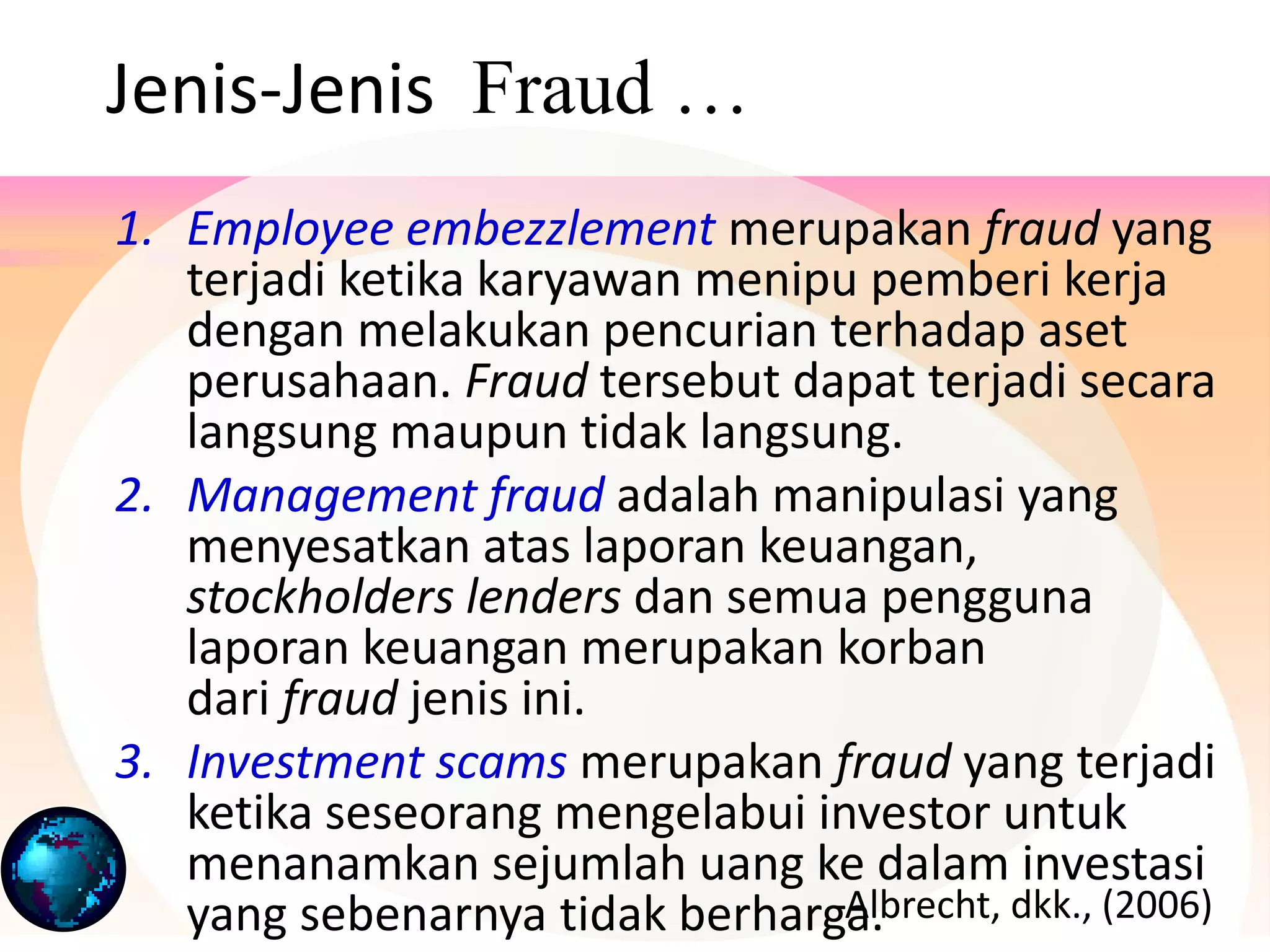 Jenis dan Modus Operandi Fraud _Training "FRAUD & INVESTIGATIVE ...