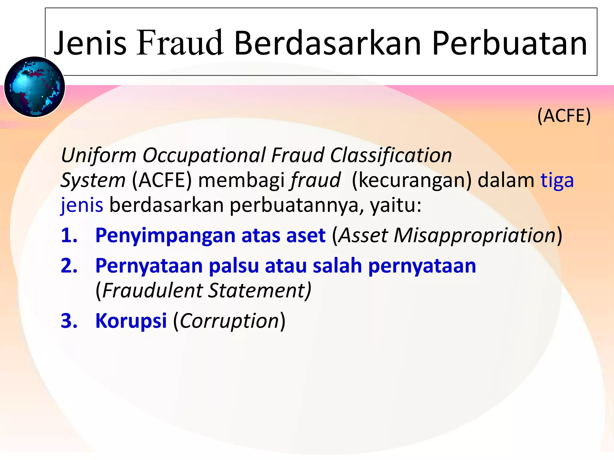 Jenis dan Modus Operandi Fraud _Training "FRAUD & INVESTIGATIVE ...