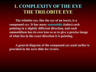 5. DARWIN AND THE EYE: Part 2, Complex Eyes | PDF