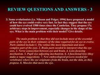 5. DARWIN AND THE EYE: Part 2, Complex Eyes | PDF