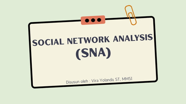 5 Social Network Analysis Sna 1 Pdf