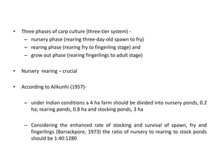 Fish spawn rearing in nursery pond.pptx