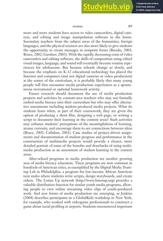 5. Media Literacy And The K-12 Content Areas | PDF