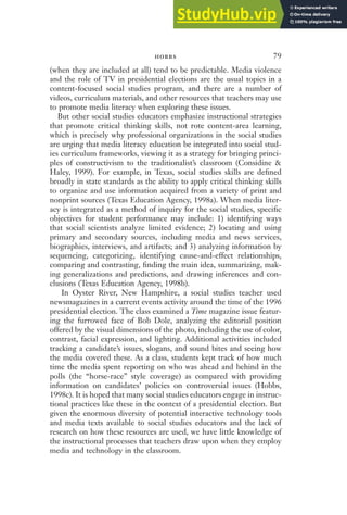 5. Media Literacy And The K-12 Content Areas | PDF