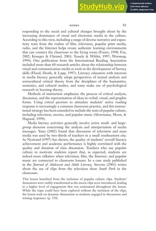 5. Media Literacy And The K-12 Content Areas | PDF