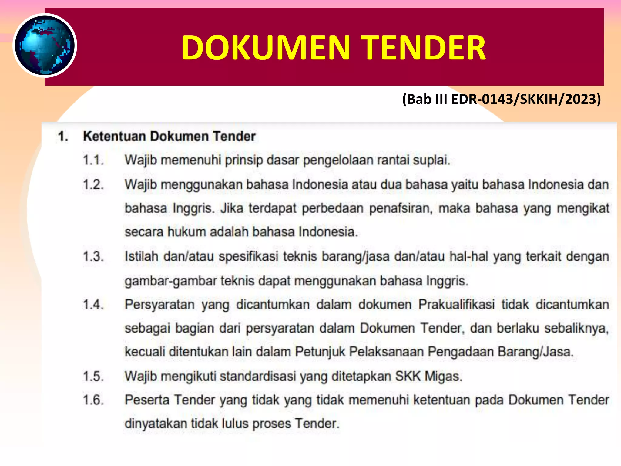 Pocurement Process _ di SKK Migas_ Training "Proses TENDER ...