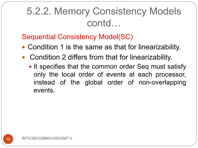 522 Memory Consistency Modelspptx Databases Computer Software And Applications