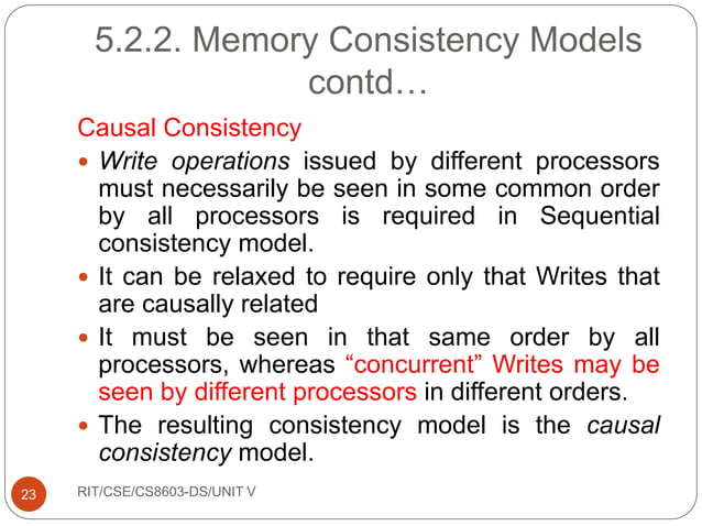 5.2.2. Memory Consistency Models.pptx | Databases | Computer Software and Applications