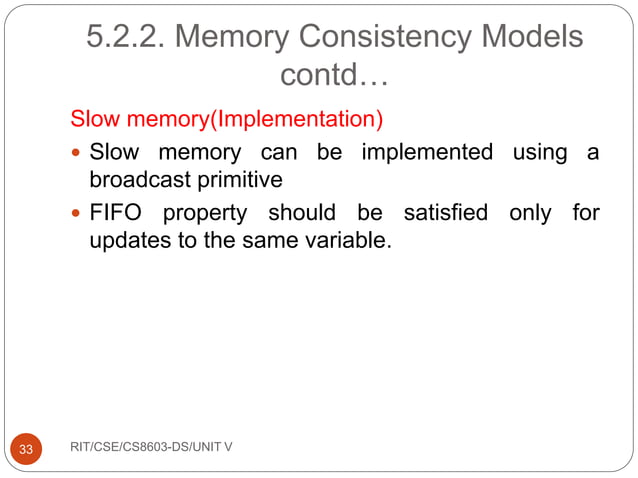 5.2.2. Memory Consistency Models.pptx | Databases | Computer Software and Applications