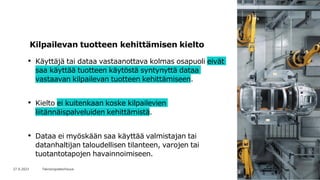 Datatalouden ja tekoälyn regulaatio – missä mennään? | PPT | Free Download