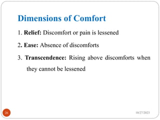 5. pain perception and comfort (2).pptx | Physical Therapy | Wellness