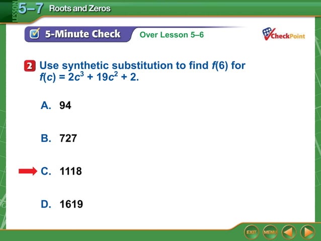 5.7 Interactive Classroom Roots and Zeros.ppt