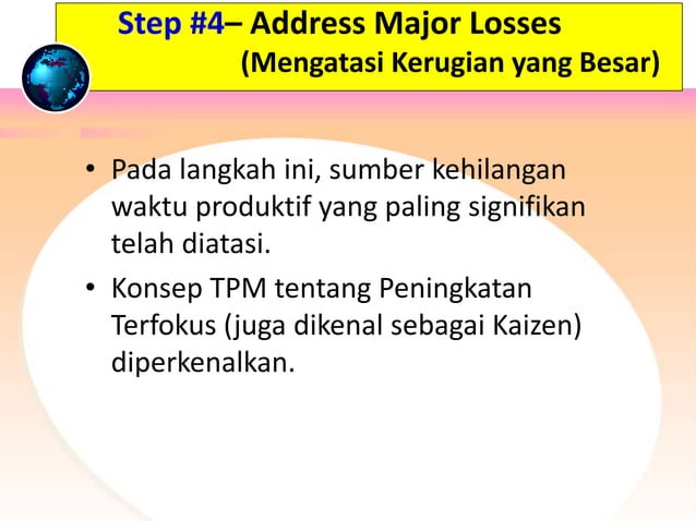 "Prosedur dan Proses Total Productive Maintenance (TPM)" _Materi ...
