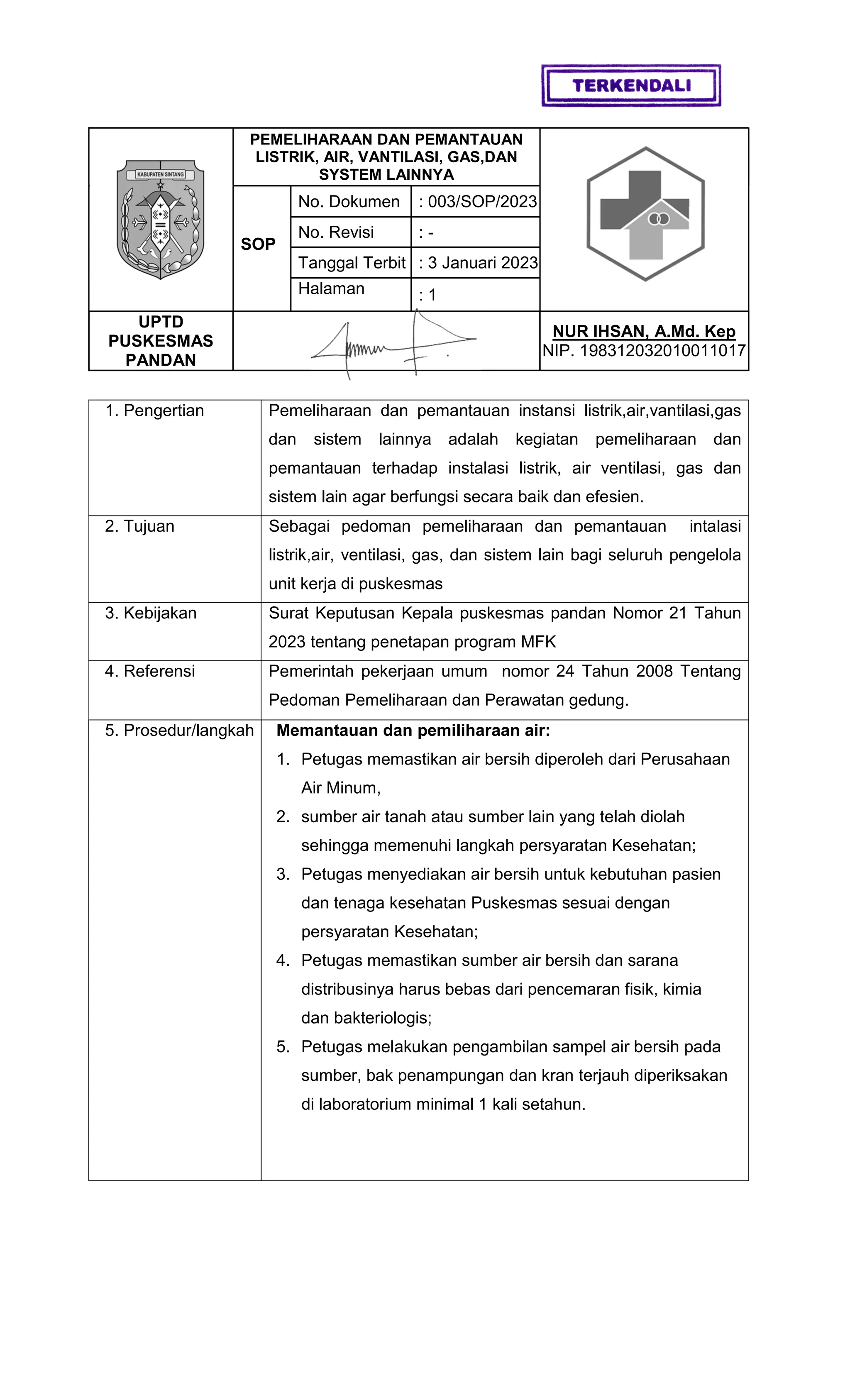 5. SOP Pelaksanaan Manajemen Sistem Utilitas.pdf