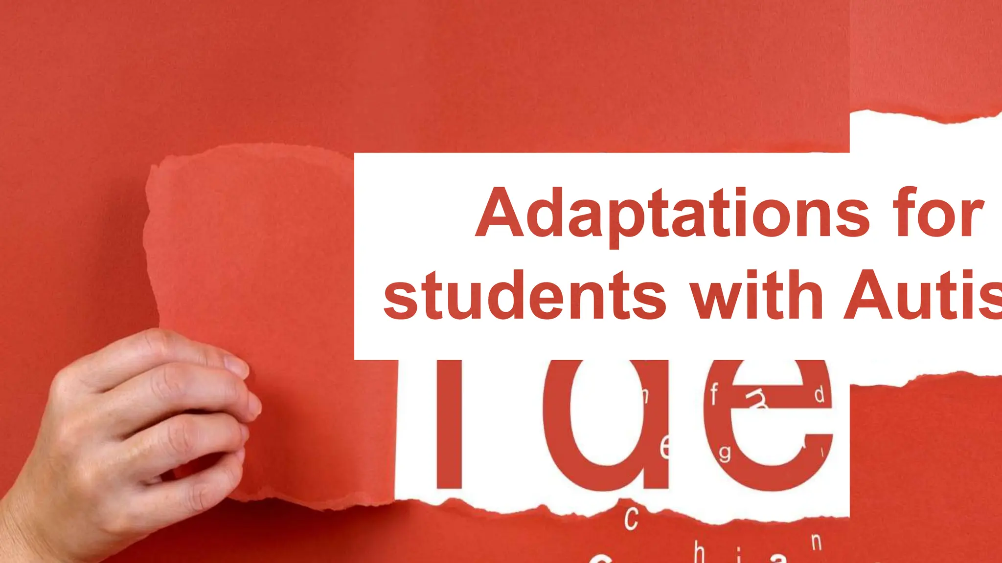 Adaptation for autistic students | PPT