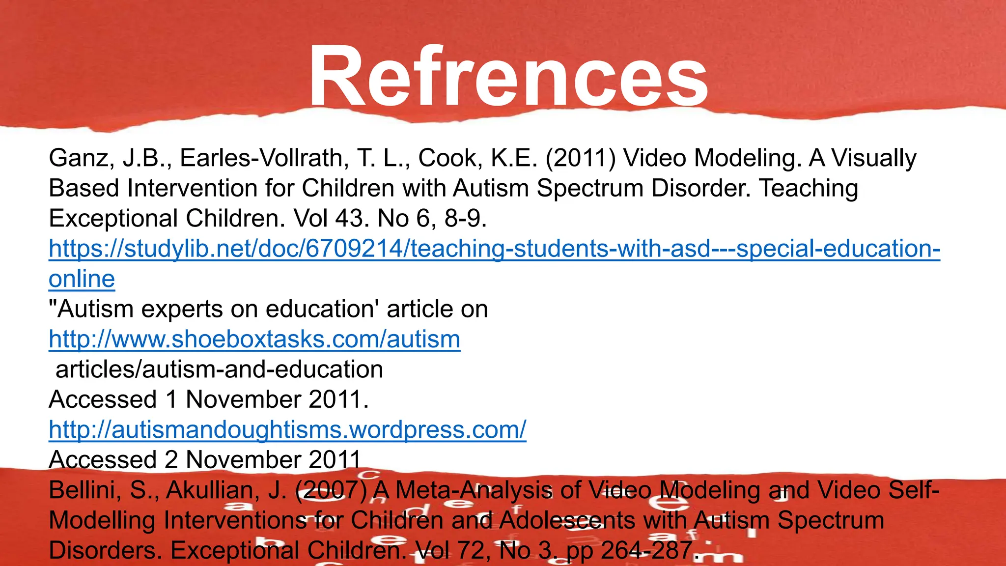 Adaptation for autistic students | PPT