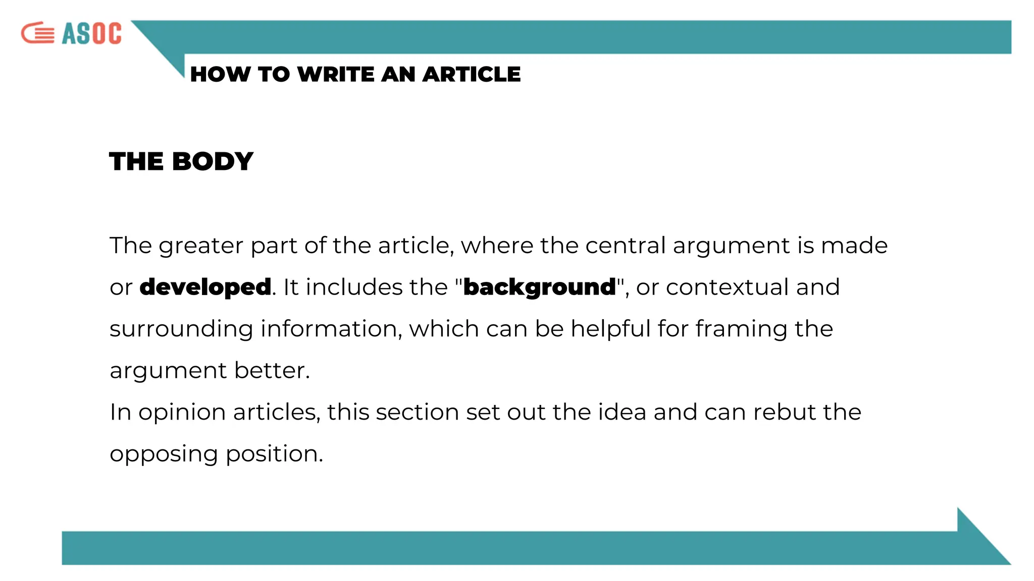 TIPS: How To Write An Article - ASOC2324 EN | PPT