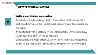 TIPS: How To Write An Article - ASOC2324 EN | PPT