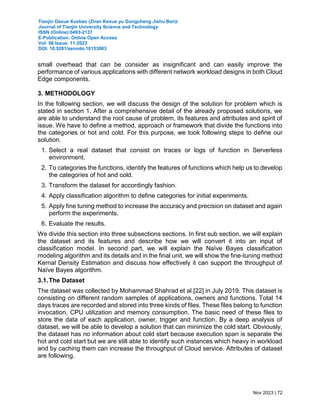 PREDICTIVE RESOURCE MANAGEMENT BY REDUCING COLD START IN SERVERLESS CLOUD | PDF