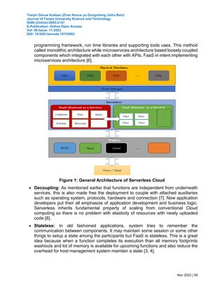 PREDICTIVE RESOURCE MANAGEMENT BY REDUCING COLD START IN SERVERLESS CLOUD | PDF