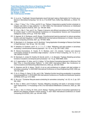 PREDICTIVE RESOURCE MANAGEMENT BY REDUCING COLD START IN SERVERLESS CLOUD | PDF