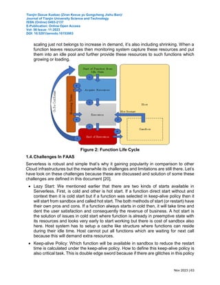PREDICTIVE RESOURCE MANAGEMENT BY REDUCING COLD START IN SERVERLESS CLOUD | PDF