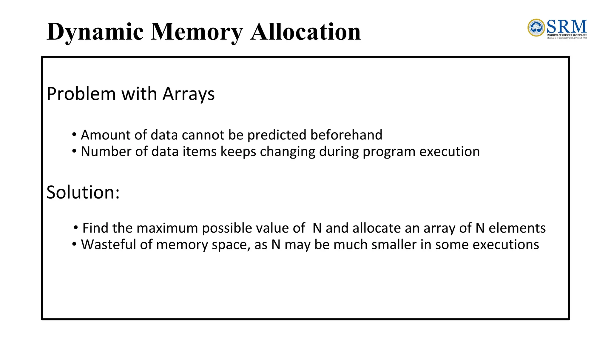 Data Structure Dynamic Memory Allocation Ppt