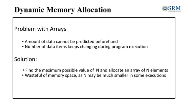 Data Structure Dynamic Memory Allocation Ppt