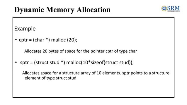 Data Structure Dynamic Memory Allocation Pdf Programming
