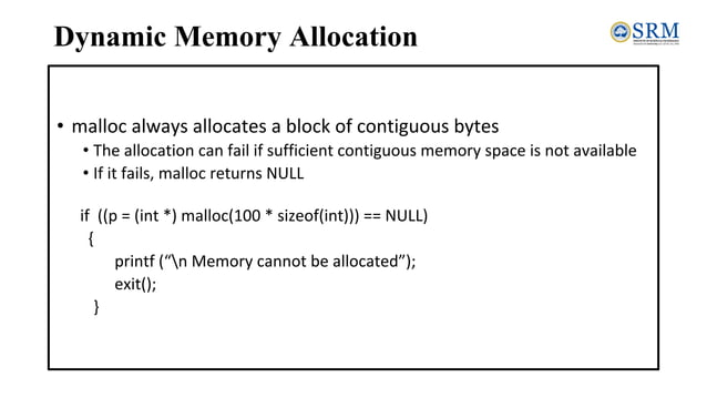 Data Structure Dynamic Memory Allocation Pdf Programming