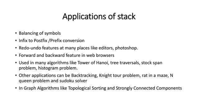 Stack In Data Structure Ppt Programming Languages Computing