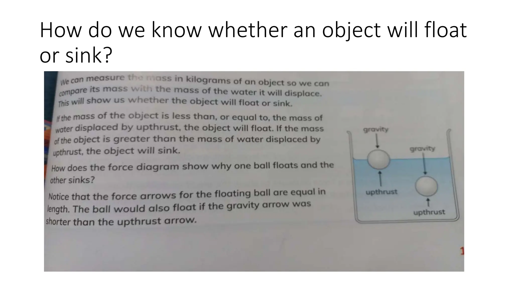 53 Floating And Sinking Forces Affecting Floating And Sinking Of Objects Ppt