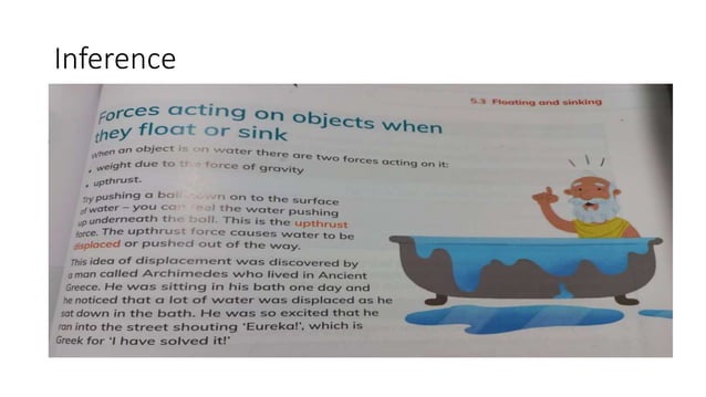 5.3 Floating and sinking: Forces affecting floating and sinking of objects. | PPTX