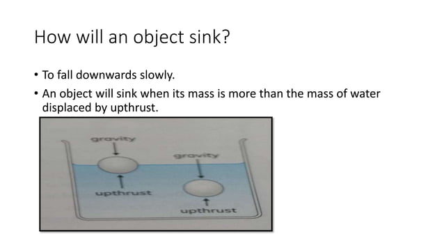 5 3 Floating And Sinking Forces Affecting Floating And Sinking Of