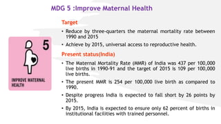 Millennium Development Goals of Community Health Nursing | PPTX