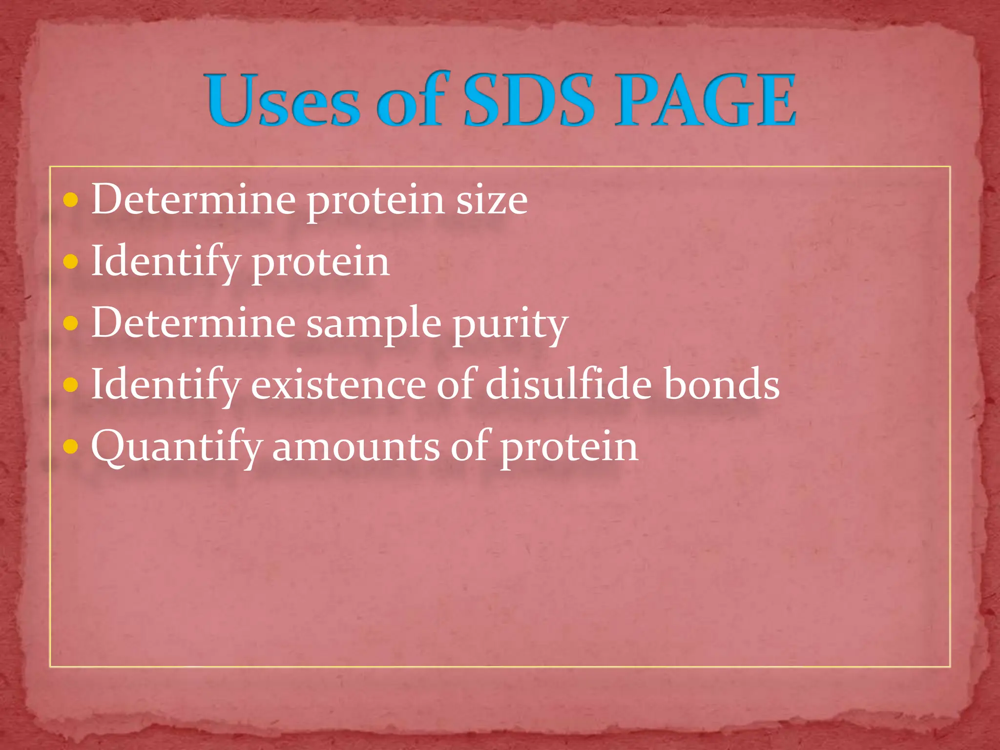 SDS PAGE SLIDESHOW POWERPOINT. SSSSSSSSS | PPT