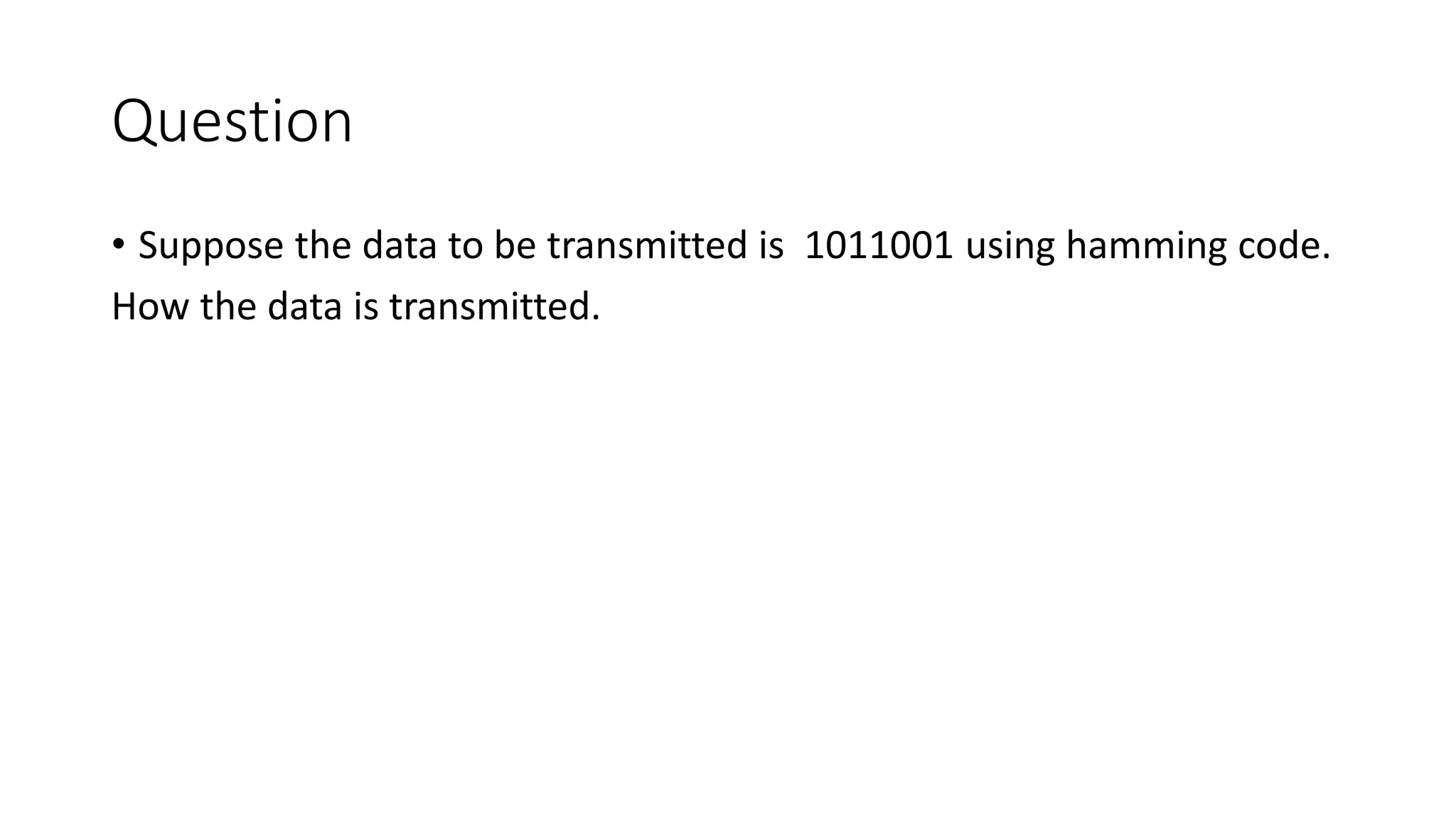 5 Error Correction Hamming Code Pptx