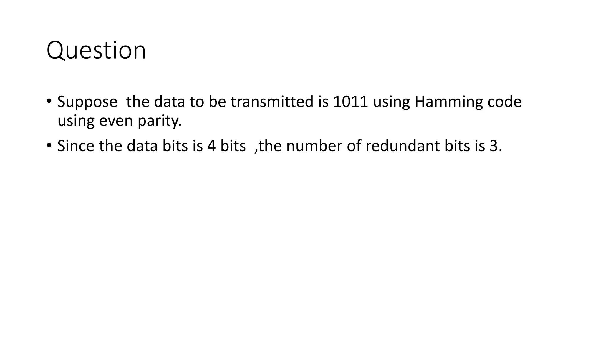 5 Error Correction Hamming Code Pptx