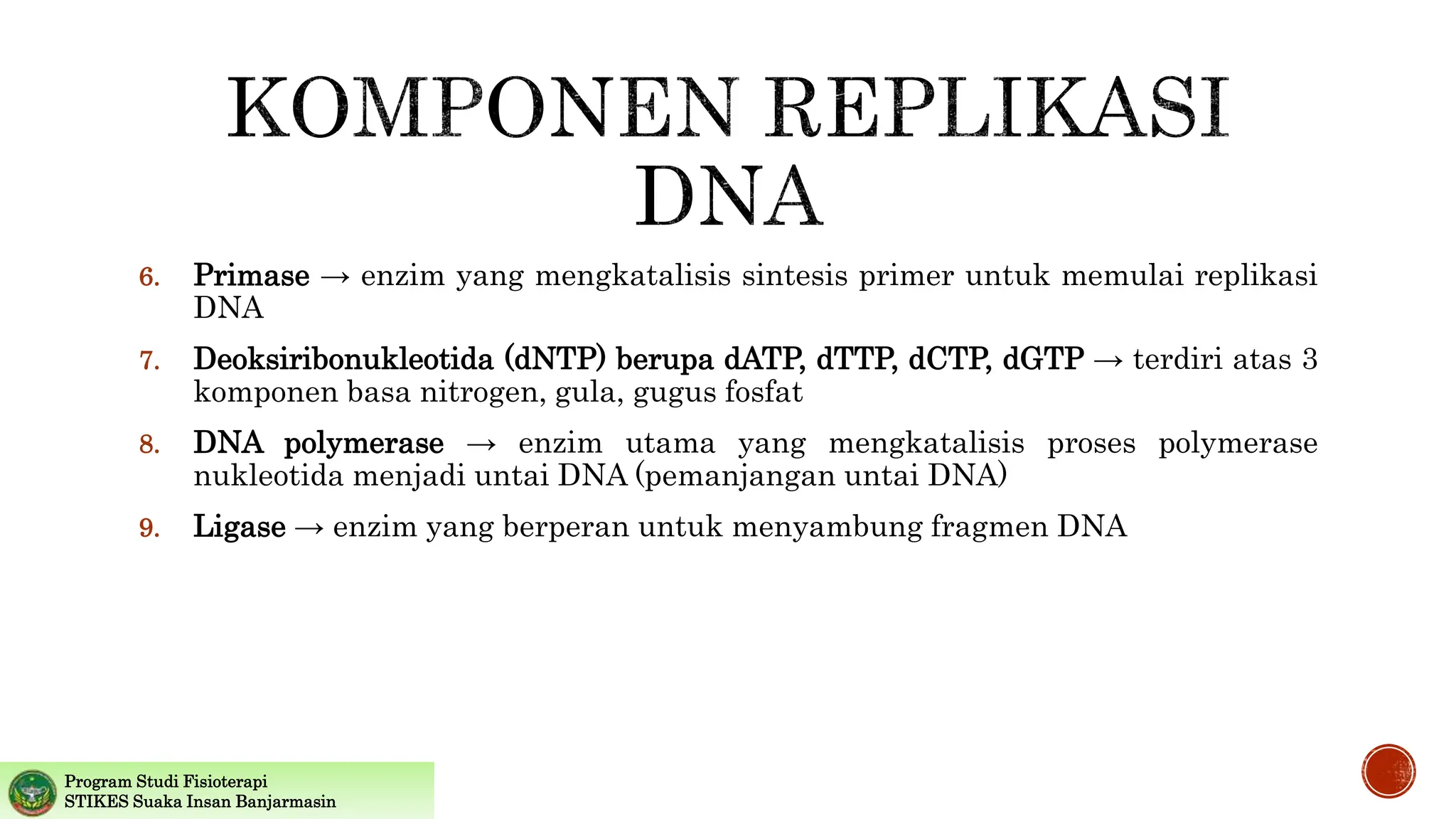 MATERI BIOLOGI MOLEKULER - REPLIKASI DNA & EKSPRESI GEN.pptx