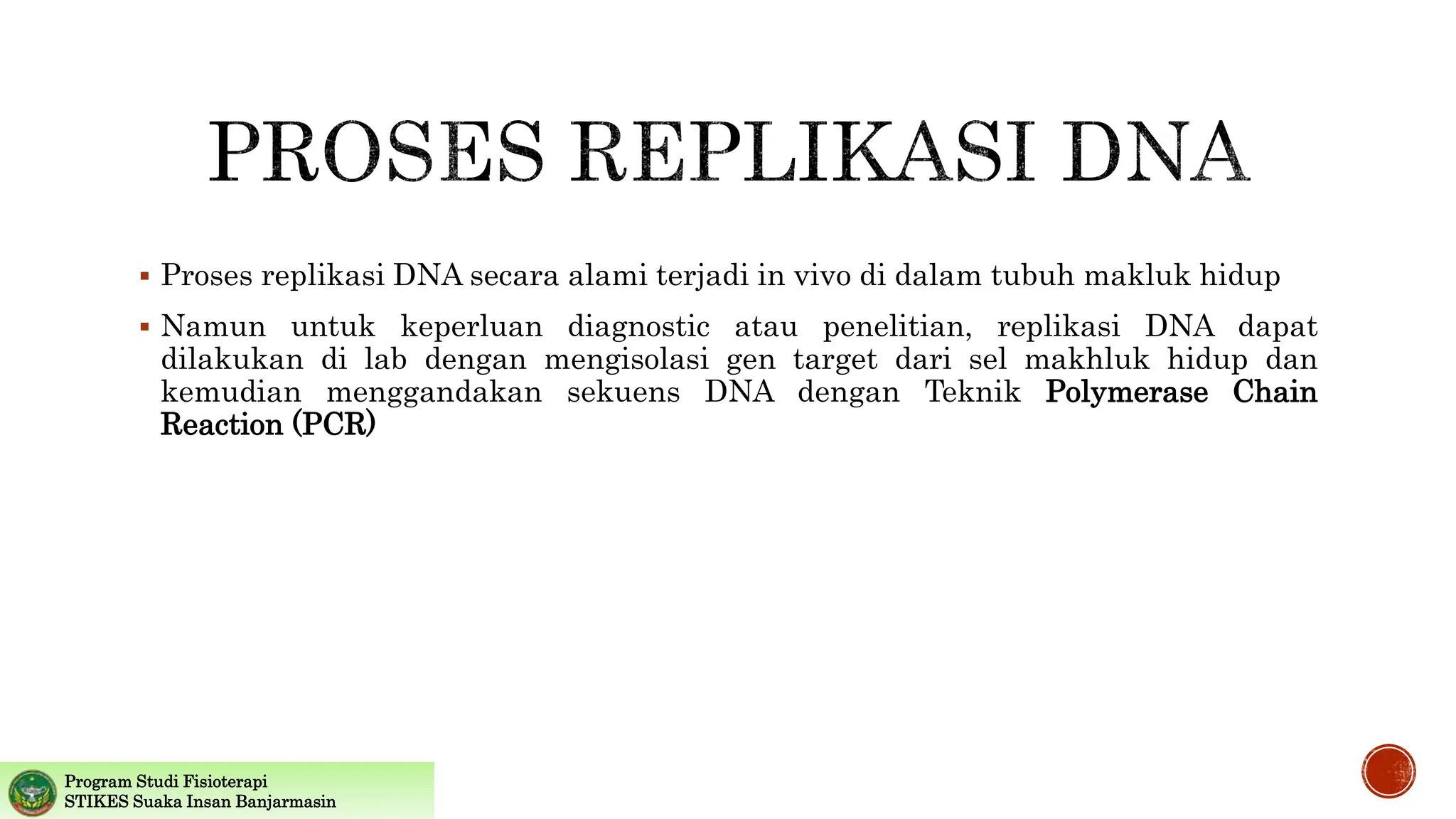 MATERI BIOLOGI MOLEKULER - REPLIKASI DNA & EKSPRESI GEN.pptx