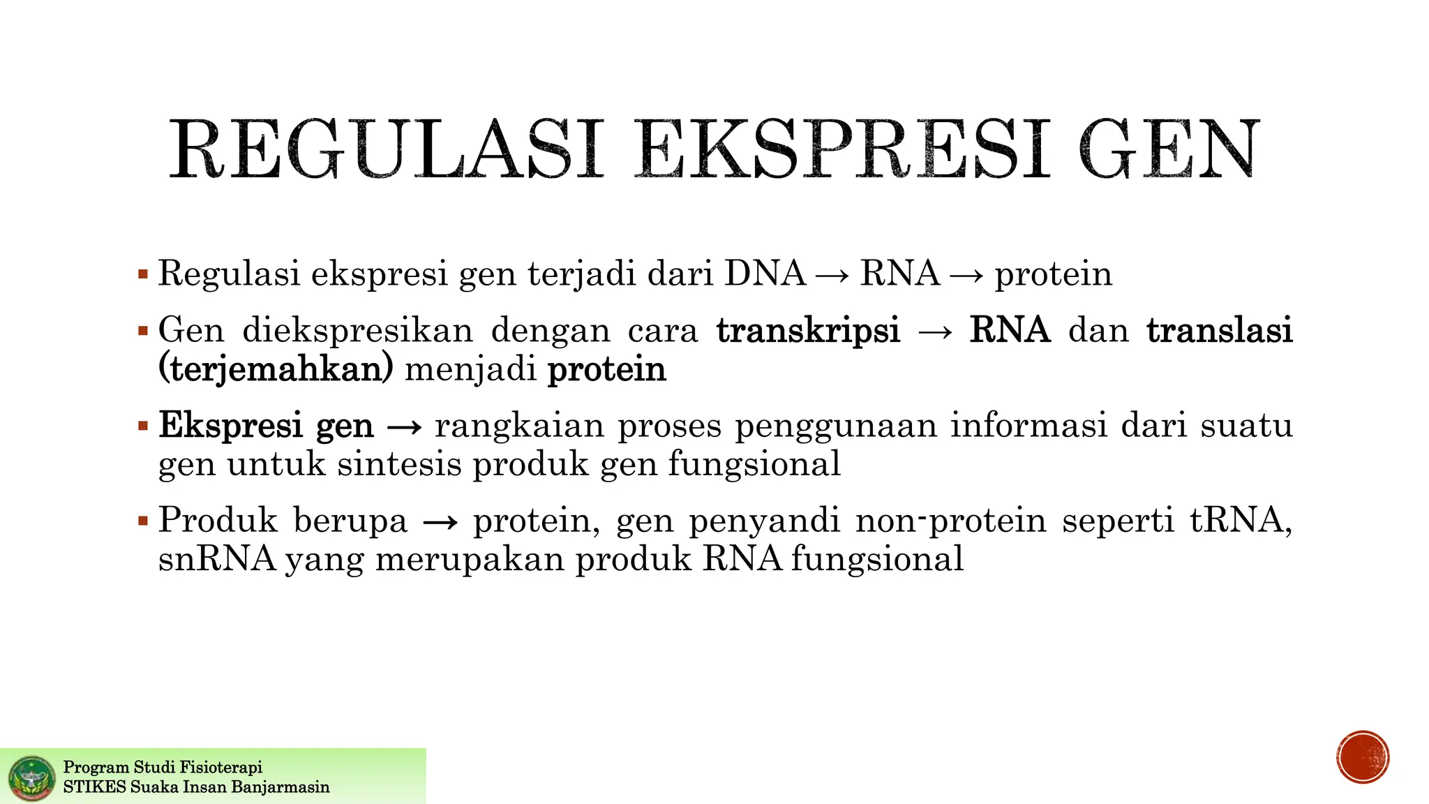 MATERI BIOLOGI MOLEKULER - REPLIKASI DNA & EKSPRESI GEN.pptx