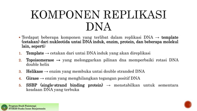 MATERI BIOLOGI MOLEKULER - REPLIKASI DNA & EKSPRESI GEN.pptx