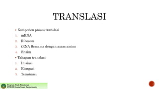 MATERI BIOLOGI MOLEKULER - REPLIKASI DNA & EKSPRESI GEN.pptx