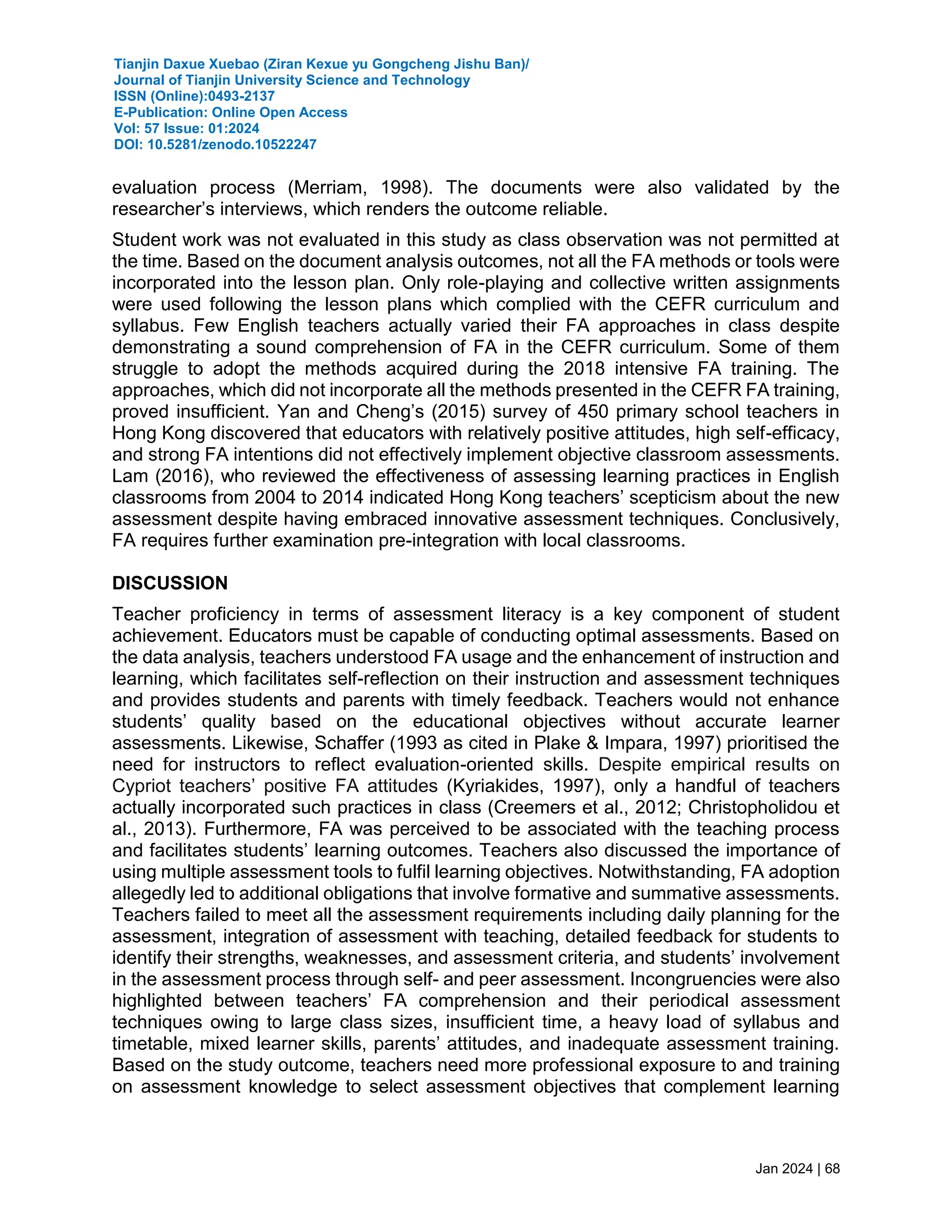 FORMATIVE ASSESSMENT PRACTICES IN THE MALAYSIAN ENGLISH LANGUAGE ...