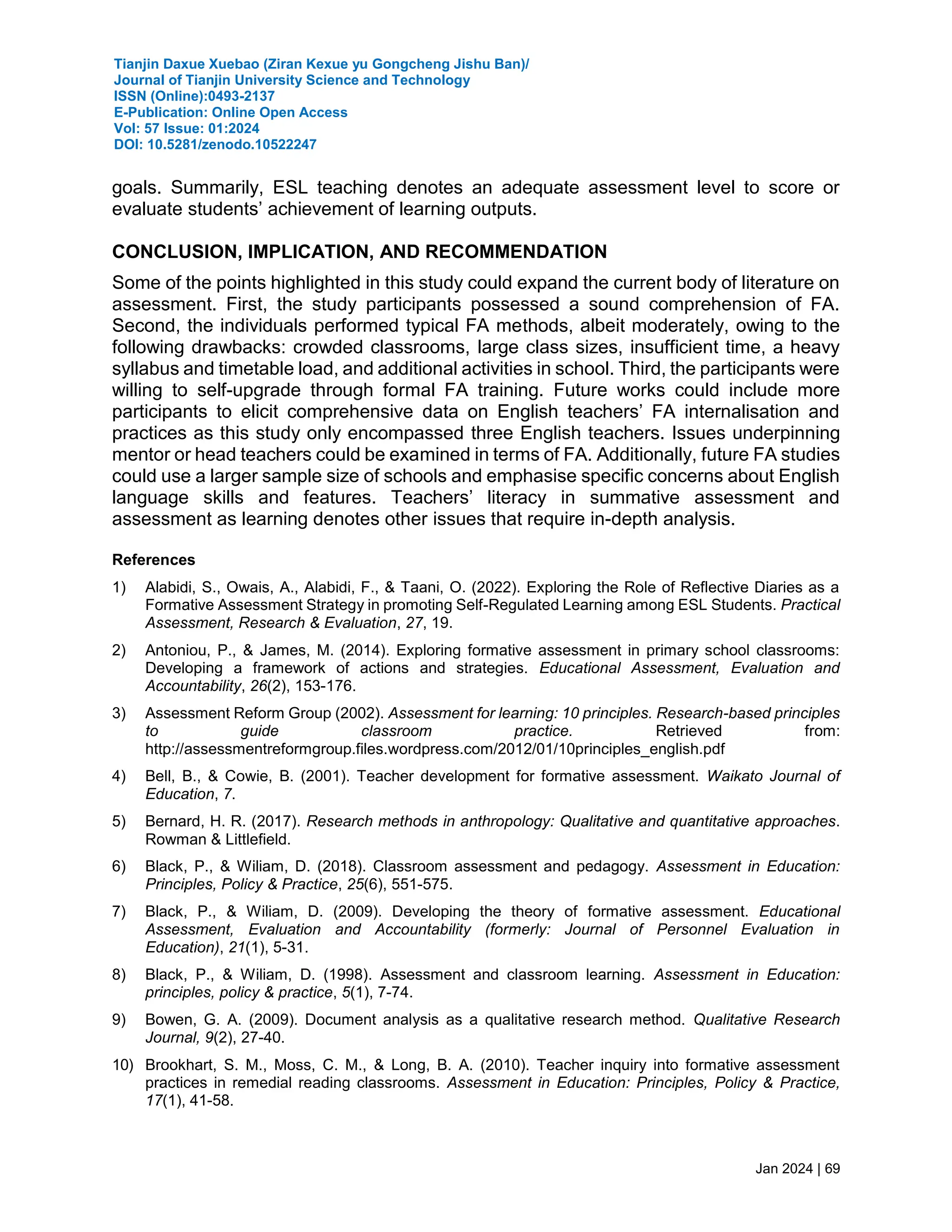 FORMATIVE ASSESSMENT PRACTICES IN THE MALAYSIAN ENGLISH LANGUAGE ...