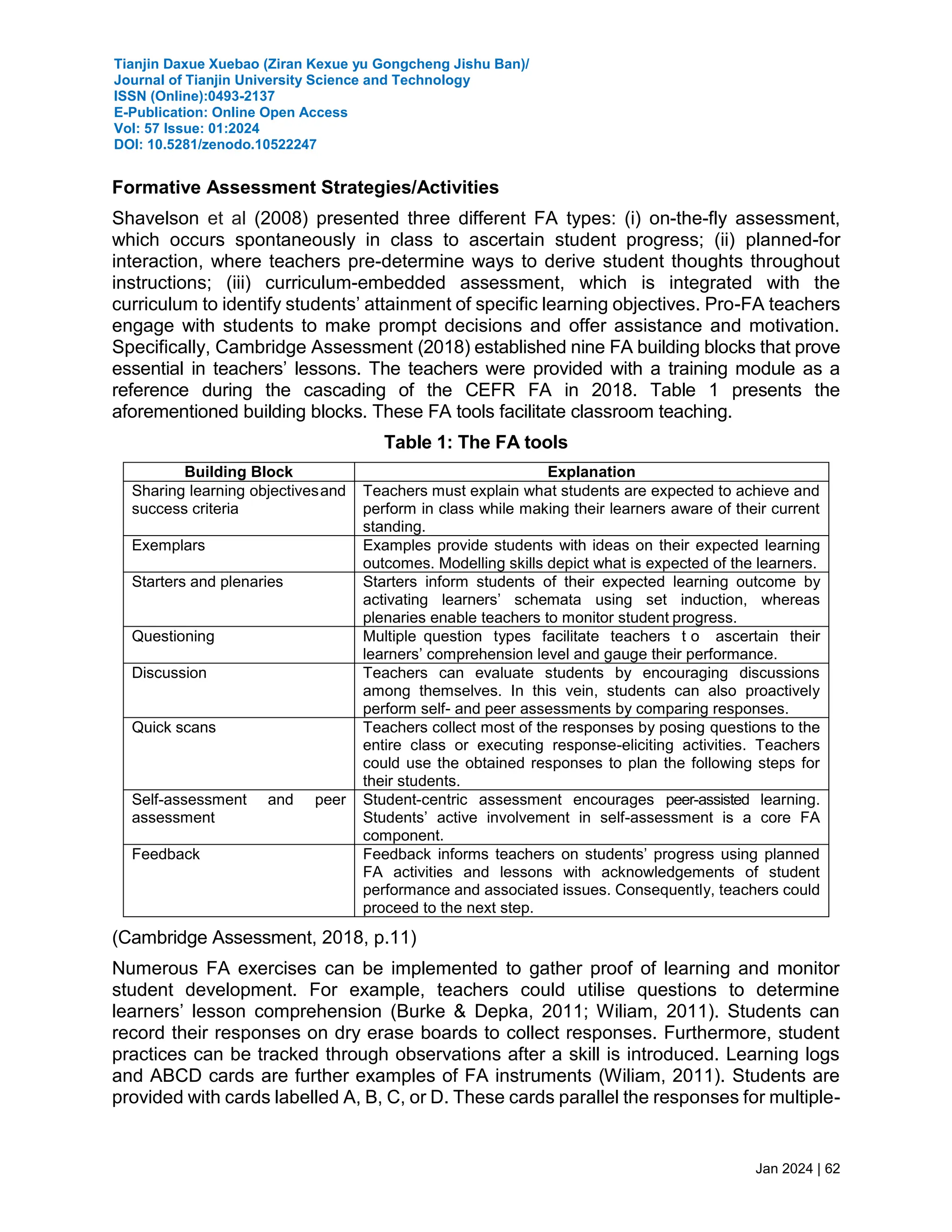 FORMATIVE ASSESSMENT PRACTICES IN THE MALAYSIAN ENGLISH LANGUAGE ...
