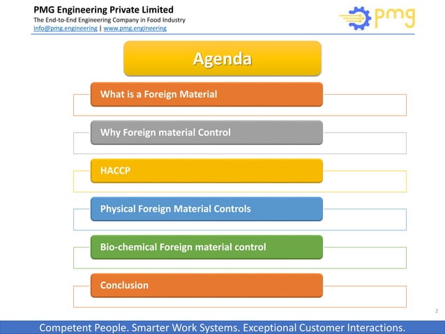 Foreign material control in food industry.pptx | Food Industry | Industries