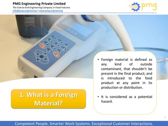 Foreign material control in food industry.pptx | Food Industry | Industries