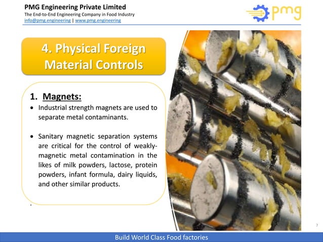 Foreign material control in food industry.pptx | Food Industry | Industries