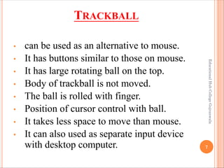 5. Input Output Devices for B com students | PDF